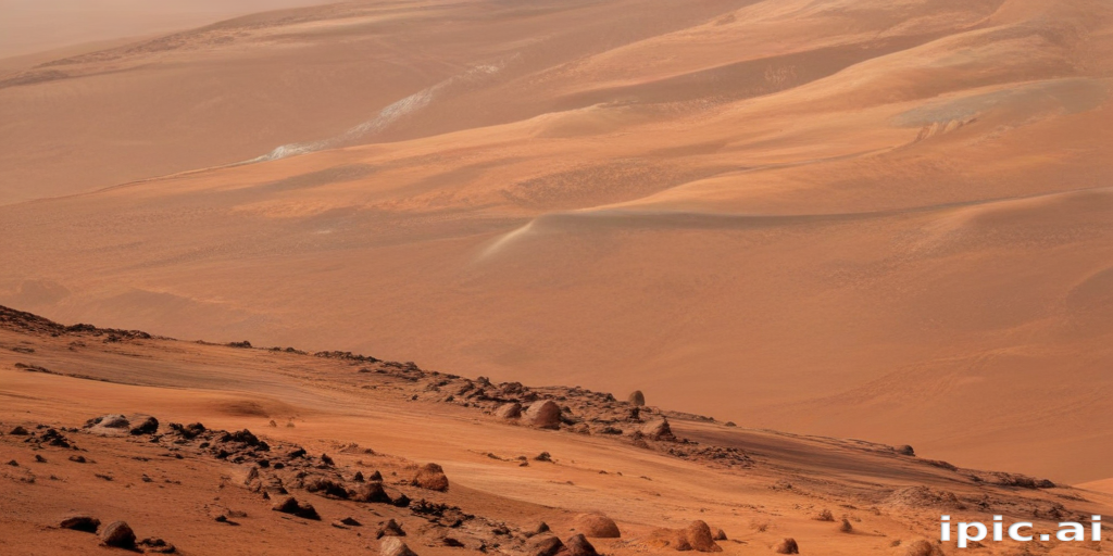 Stunning Desert Landscape Featuring Rolling Sand Dunes and Rocky Terrain