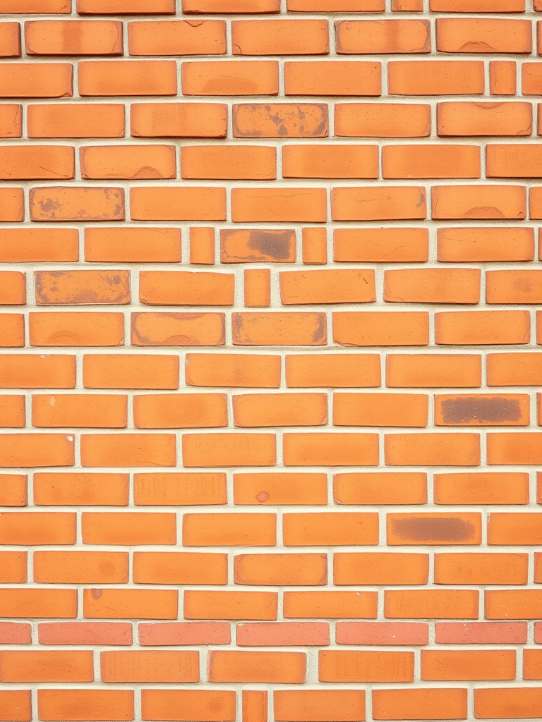 Textured Wall of Classic Red Bricks with Subtle Variations and Patterns