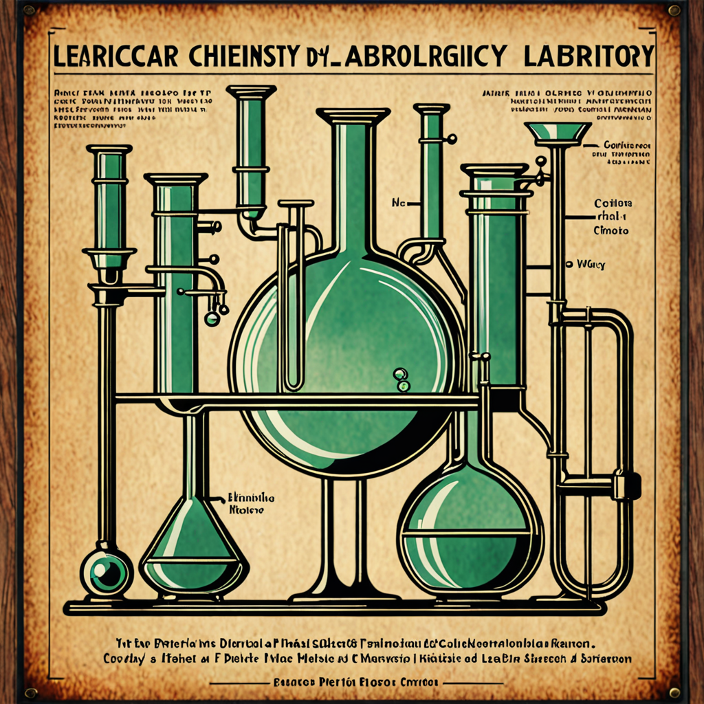 art deco Alcohol Chemistry Laboratory poster