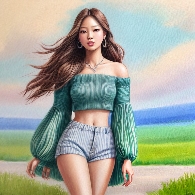 Blackpink Jennie in painting