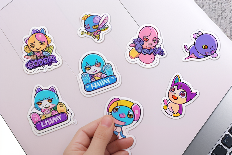 Colorful Collection of Playful Stickers Featuring Cute Characters and ...