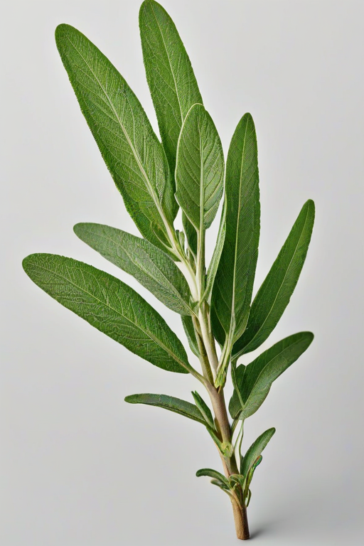 Fresh Sage Leaves Gathered Together for Culinary and Aromatic Uses