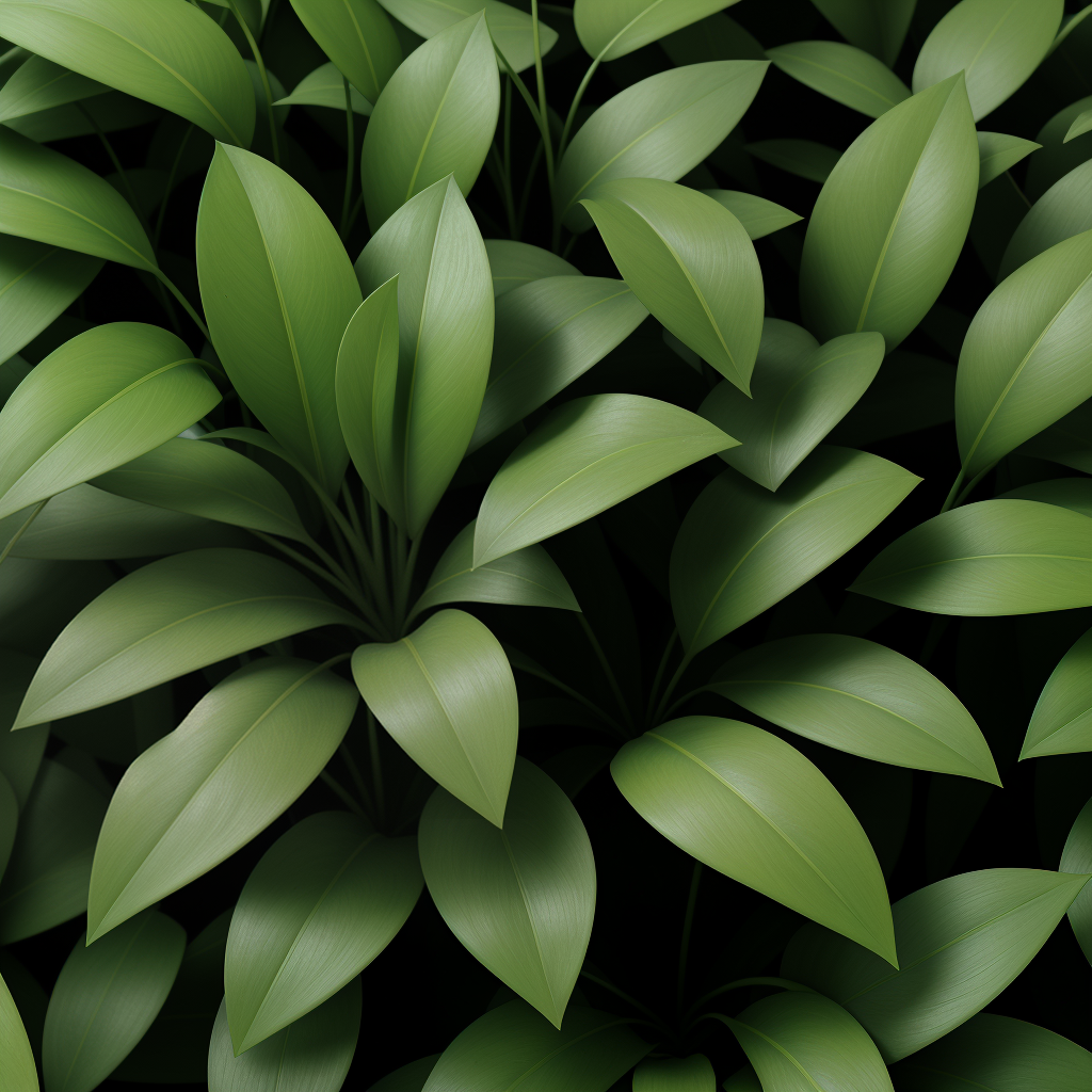 A Lush Greenery Background Featuring Vibrant Leaves in Various Shapes ...