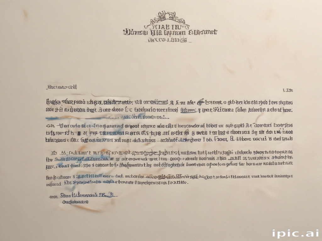 An Historical Document Featuring Handwritten Text and Elaborate Script ...