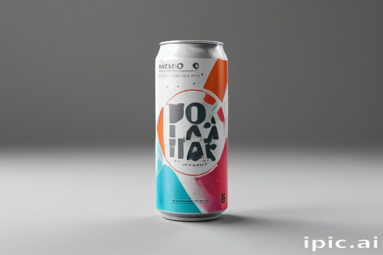 Vibrant Beverage Can Design Featuring Bold Colors and Modern Graphics