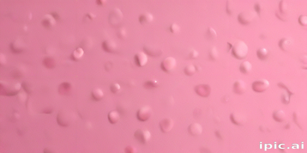 Close-Up of Water Droplets on a Soft Pink Surface with Texture