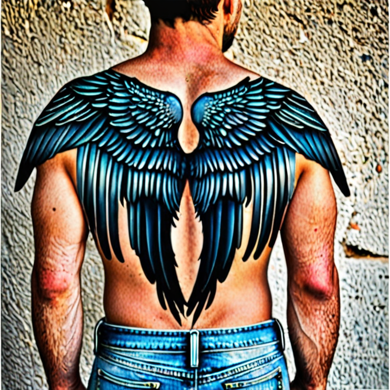 wings back side human