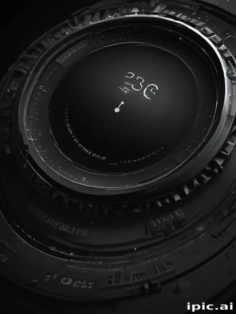 Close-Up of a Modern Camera Lens with Water Droplets and Temperature ...
