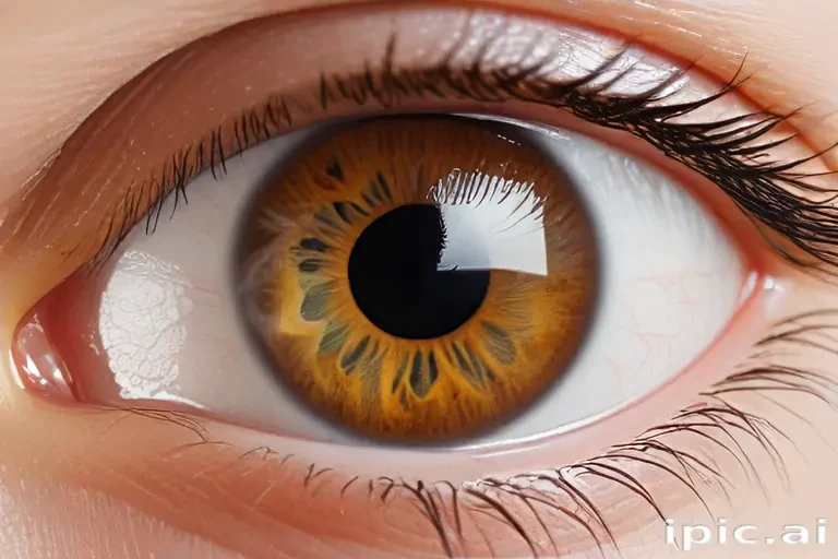 A Close-Up View of a Beautiful Human Eye with Stunning Details