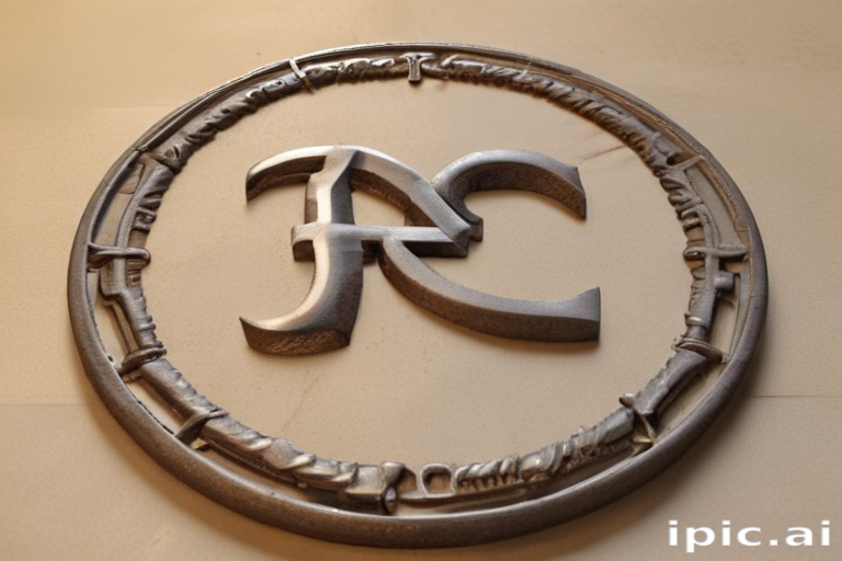 Intricately Designed Metallic Emblem Featuring Stylized Letters and ...