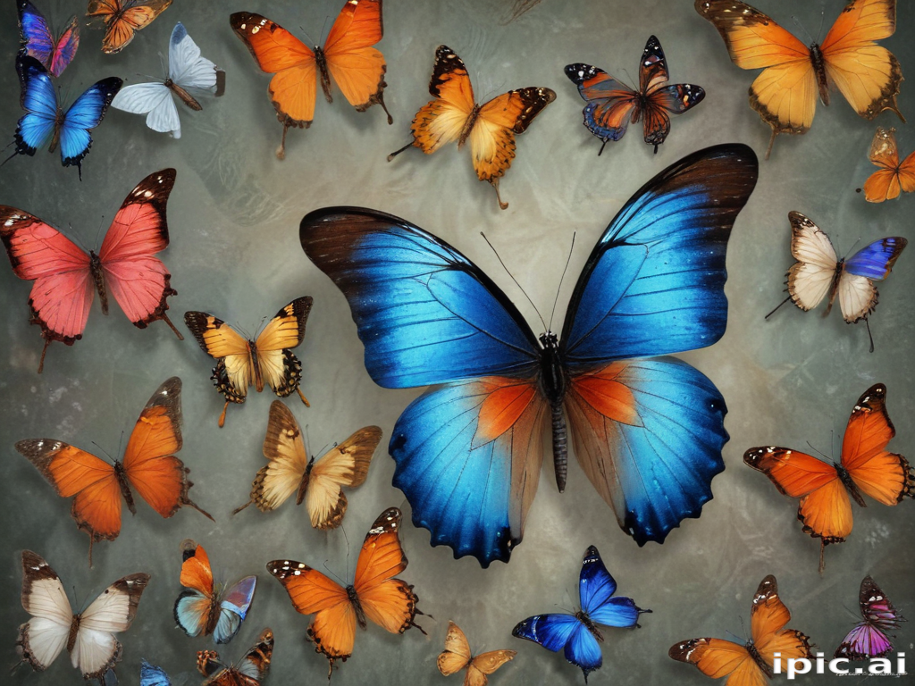 A Colorful Collection of Butterflies Showcasing Nature's Beautiful ...