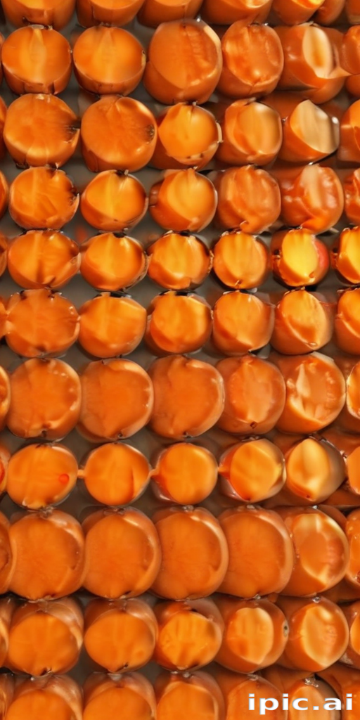 Vibrant Orange Circular Patterns Creating a Unique Textured Wall Design