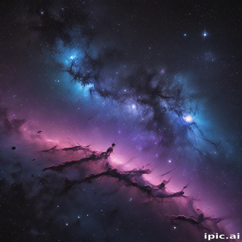 Stunning Cosmic Nebula Displaying Vibrant Colors and Celestial Patterns ...