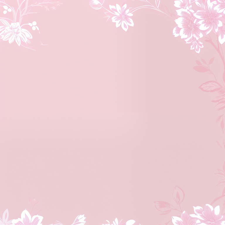 Delicate Floral Border on Soft Pink Background for Elegant Designs