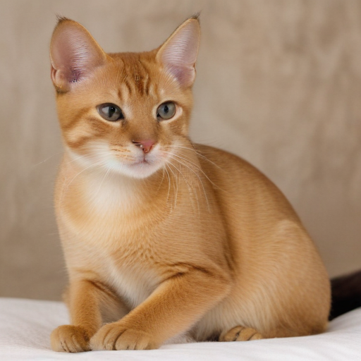 A Playful Ginger Cat Posing Gracefully Against a Soft Background.