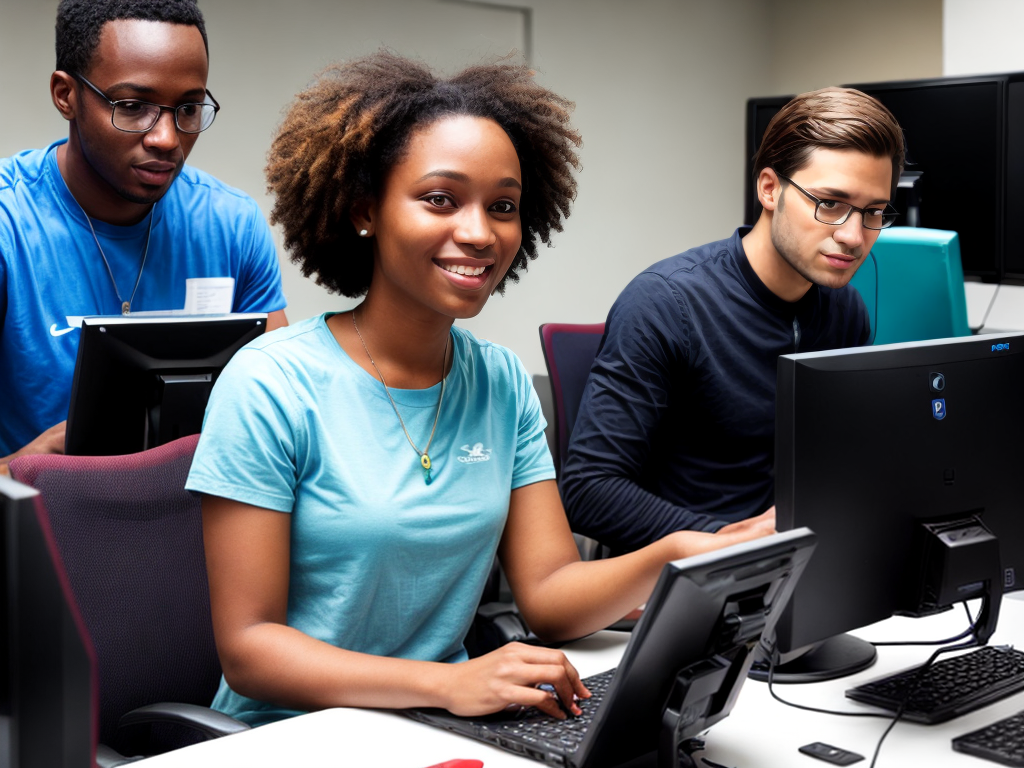 Female African IT support engineer