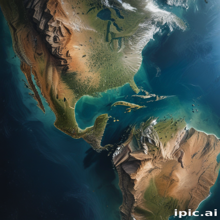 Stunning Aerial View of North and Central America from Above