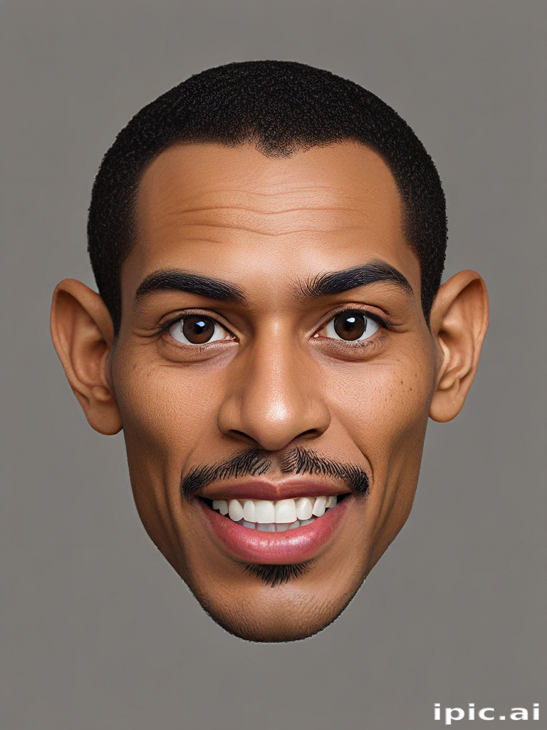 A Bright and Friendly Smiling Face with Expressive Eyes and Style