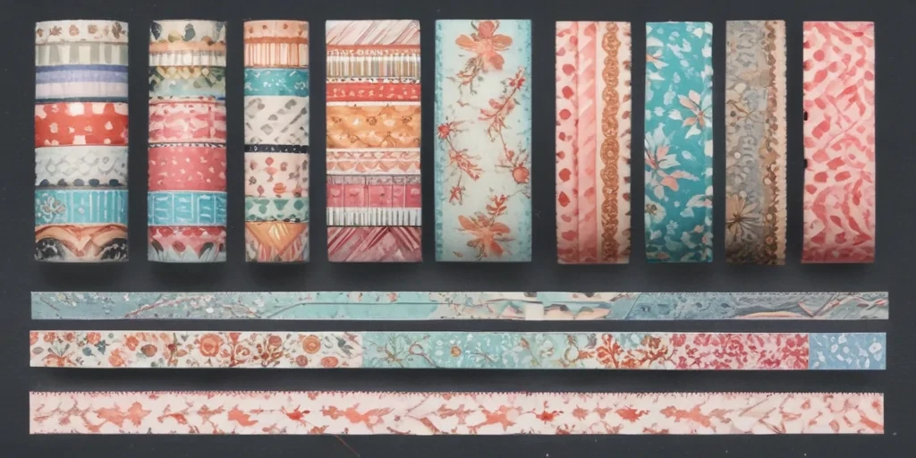 Colorful Collection of Decorative Washi Tapes Featuring Floral and ...