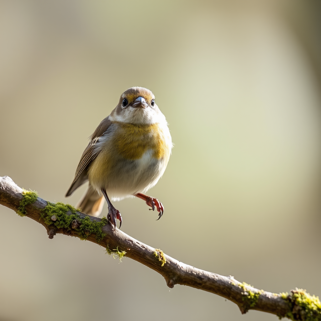 A Small Bird Perched on a Branch Surrounded by Nature's Beauty.