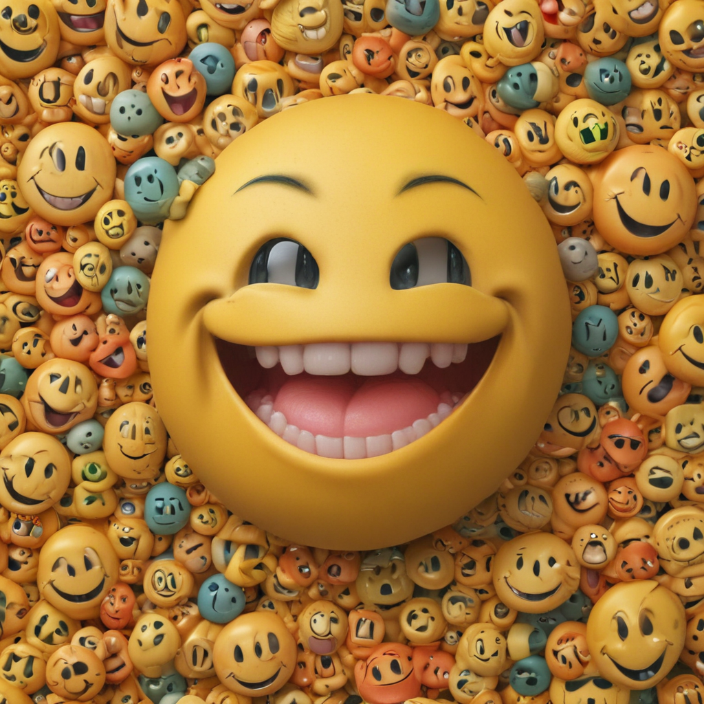 Joyful Emotions: A Playful Collection of Smiling Faces and Happy Icons