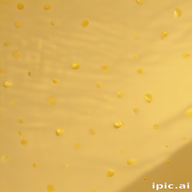 Floating Yellow Particles Captured in a Softly Lit Background Scene