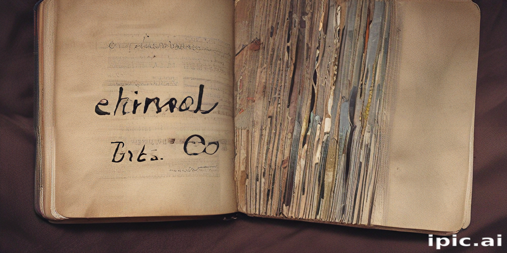 An Antique Book Opened to Display its Worn and Aging Pages