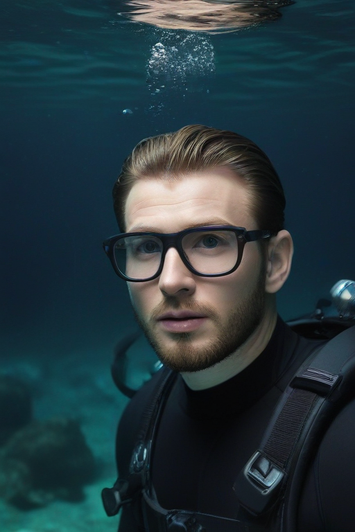 chris evans scuba diving underwater