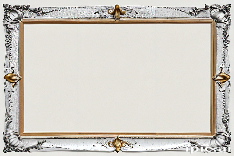 Elegant Silver and Gold Decorative Frame Ready for Your Favorite Artwork