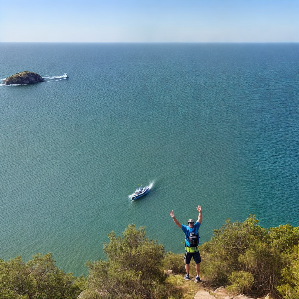 Person waving and smiling