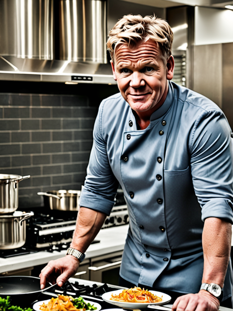 Gordon Ramsay watching Gordon Ramsay cook