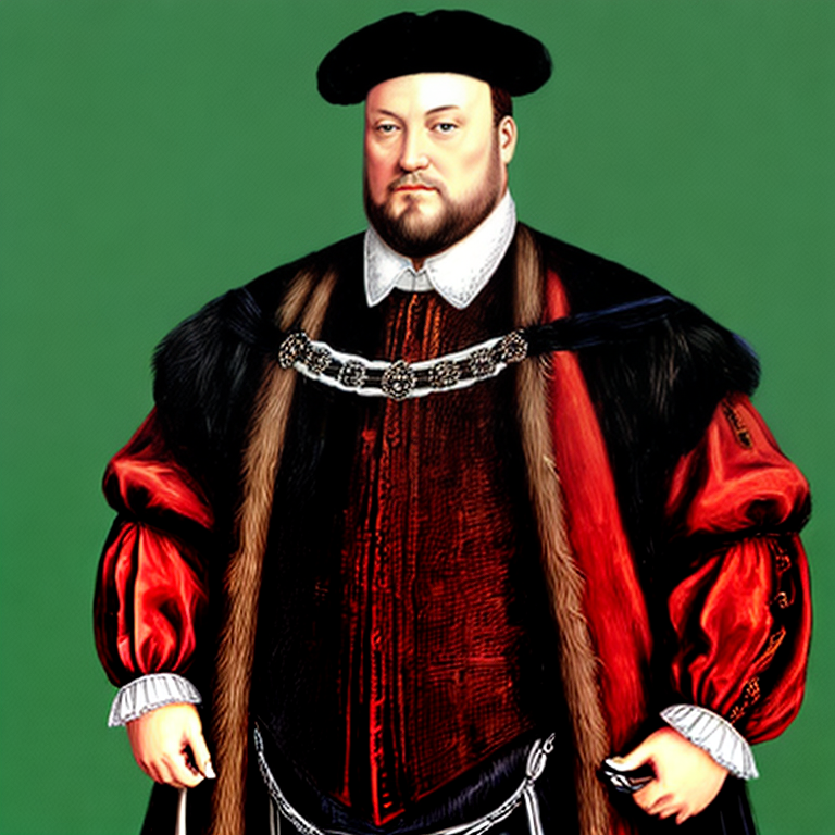 Henry viii in a modern suit