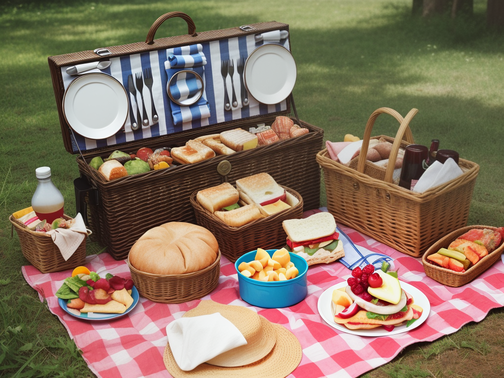 Couple Enjoying a Cozy Picnic Together in a Sunlit Park