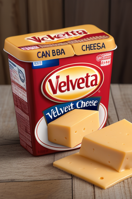 Delicious Velveeta Cheese Package with Slices Ready for Cooking or Snacking
