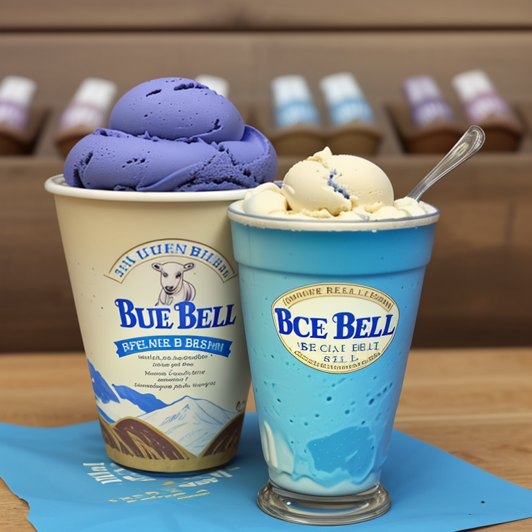 Delicious Blue Bell Ice Cream in Colorful Cups Perfect for Summer Treats