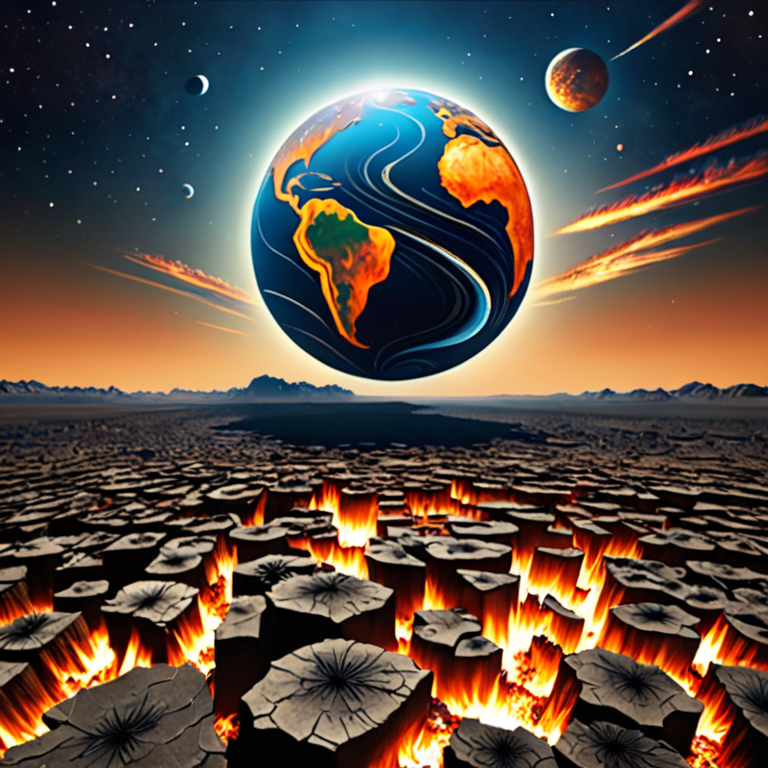 scorched earth space surreal art