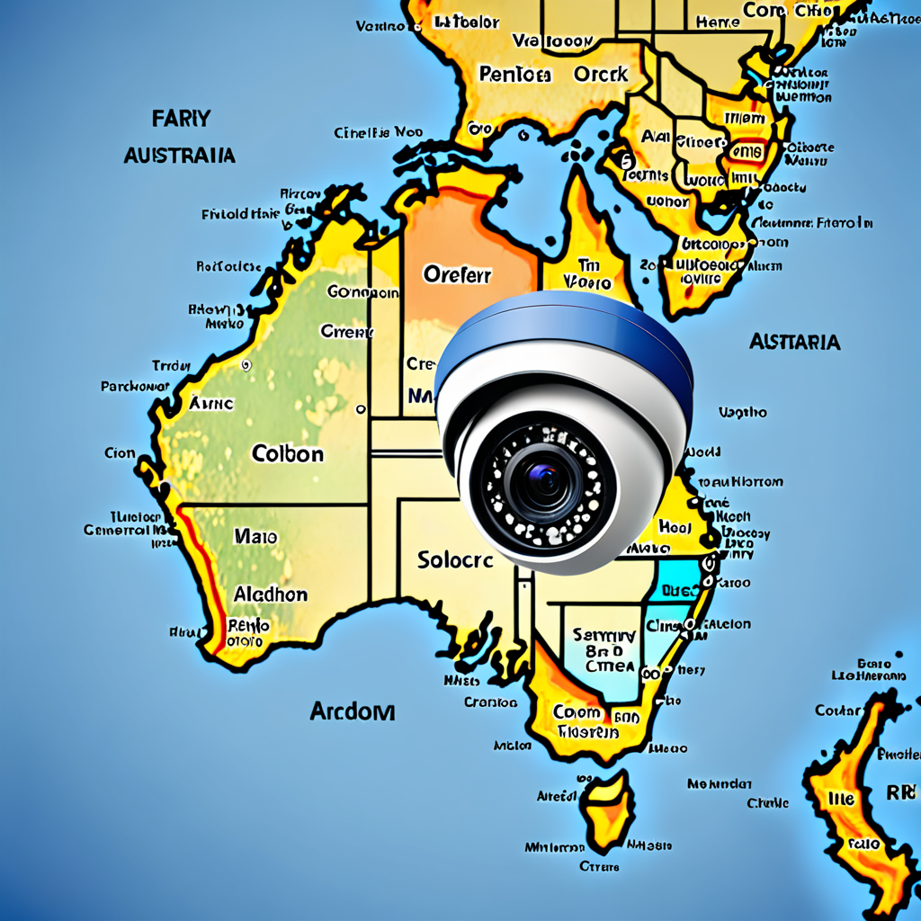 CCTV Camera in Map of australia