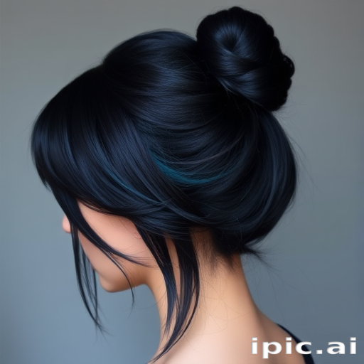 Elegant Side View of a Woman with Stylish Dark Hair Bun