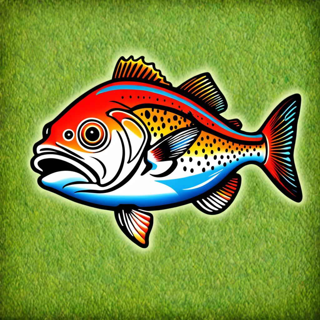 a cod, Kenny Scharf style, high resolution