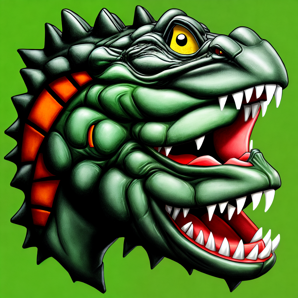 mean looking gator football logo