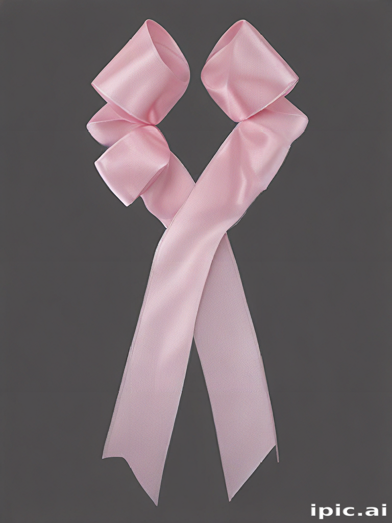 Delicate Pink Ribbons Tied Elegantly for Awareness and Support Campaigns
