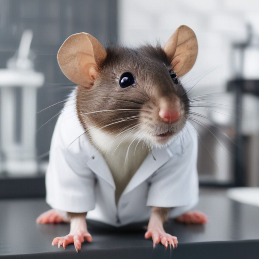rat in a lab coat