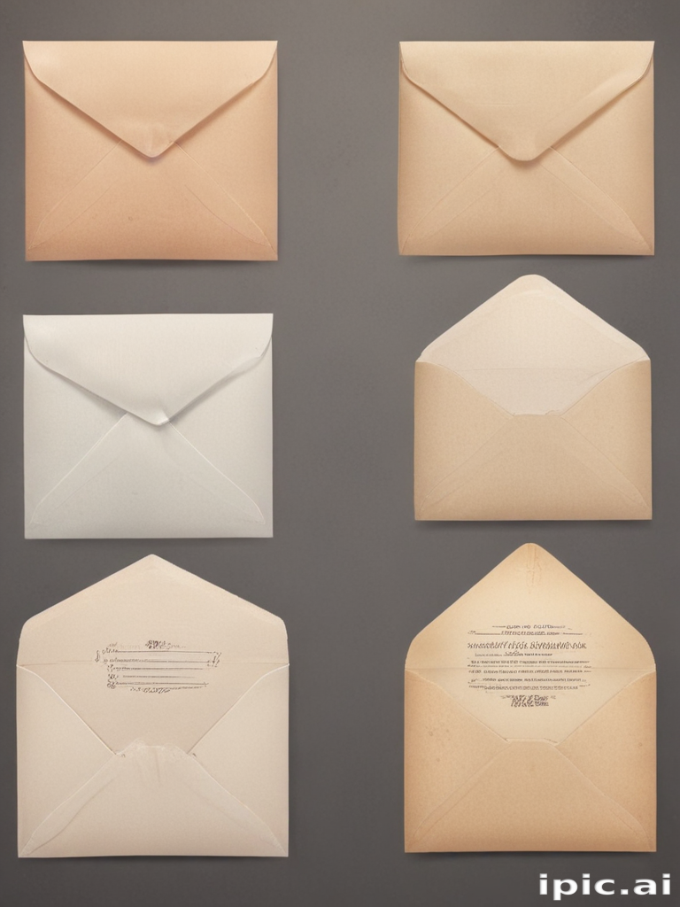 A Collection of Elegant Envelopes in Various Colors and Designs ...
