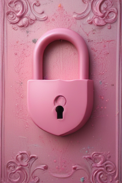 A Vibrant Pink Padlock on an Artistic Textured Background Displaying ...