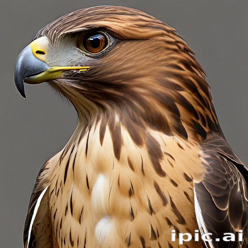 A Majestic Close-Up of a Beautiful Hawk with Striking Features.