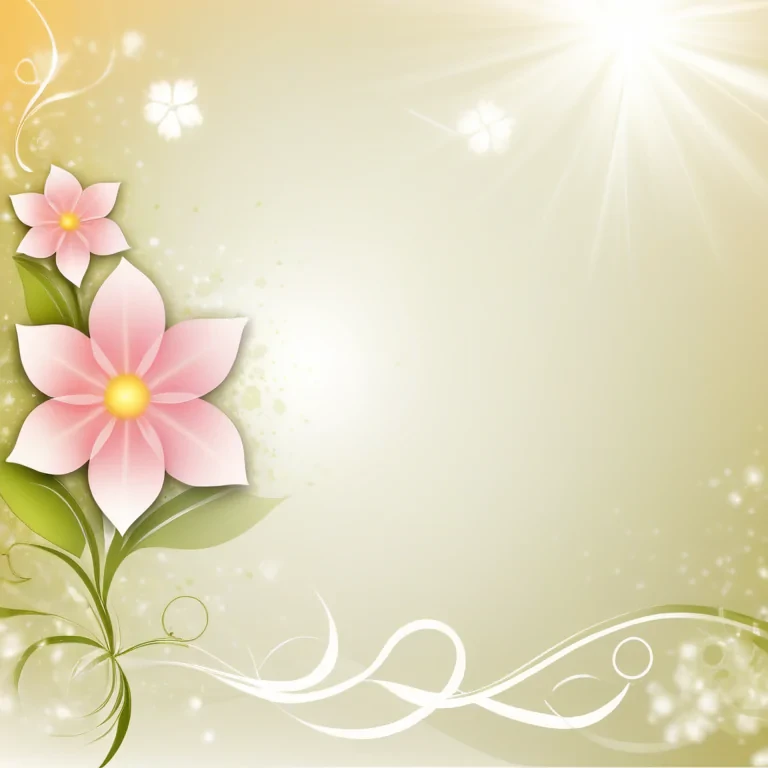 Delicate Pink Flowers Blooming Against a Soft, Radiant Background of Light