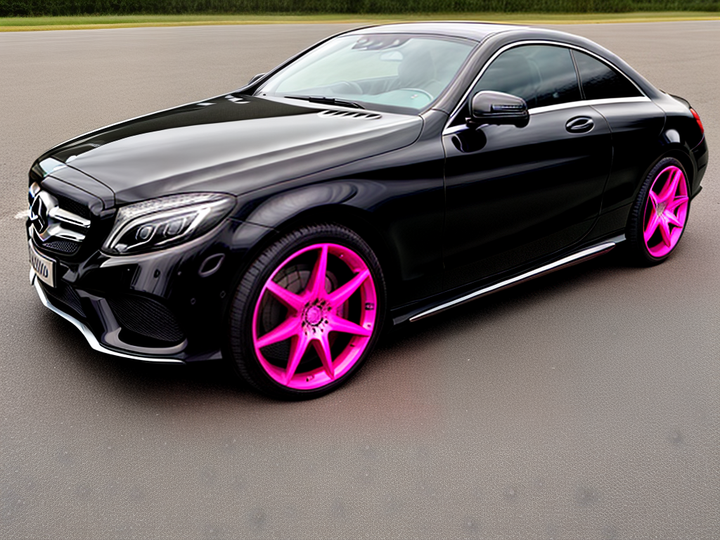 Mercedes Benz wheels pink