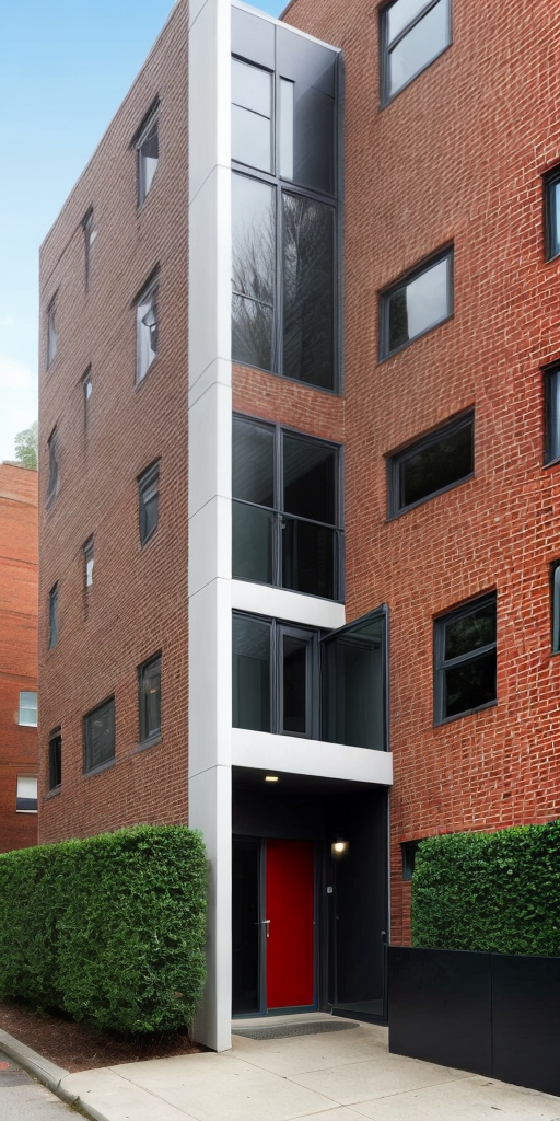 corner bright double height communal apartment building entrance ...