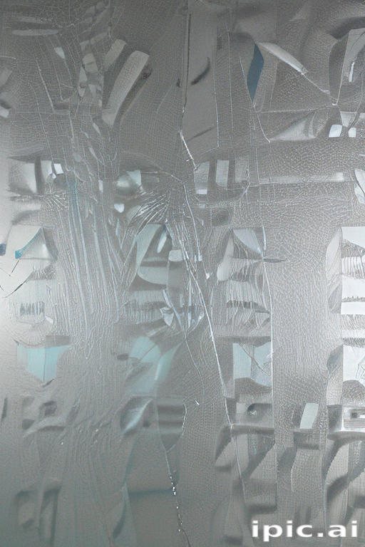 Intricate Patterns of Light and Reflection Through Textured Glass Surface