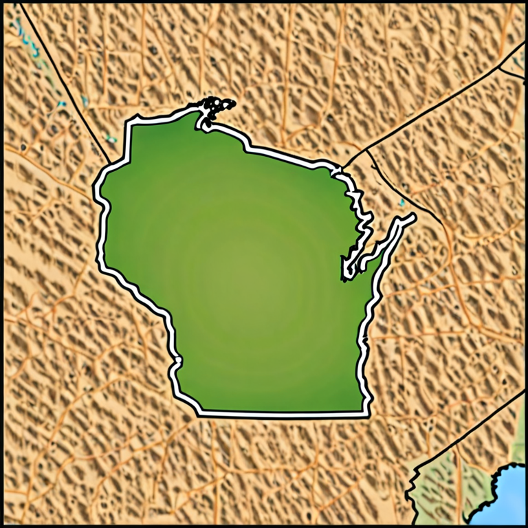 Wisconsin state shape